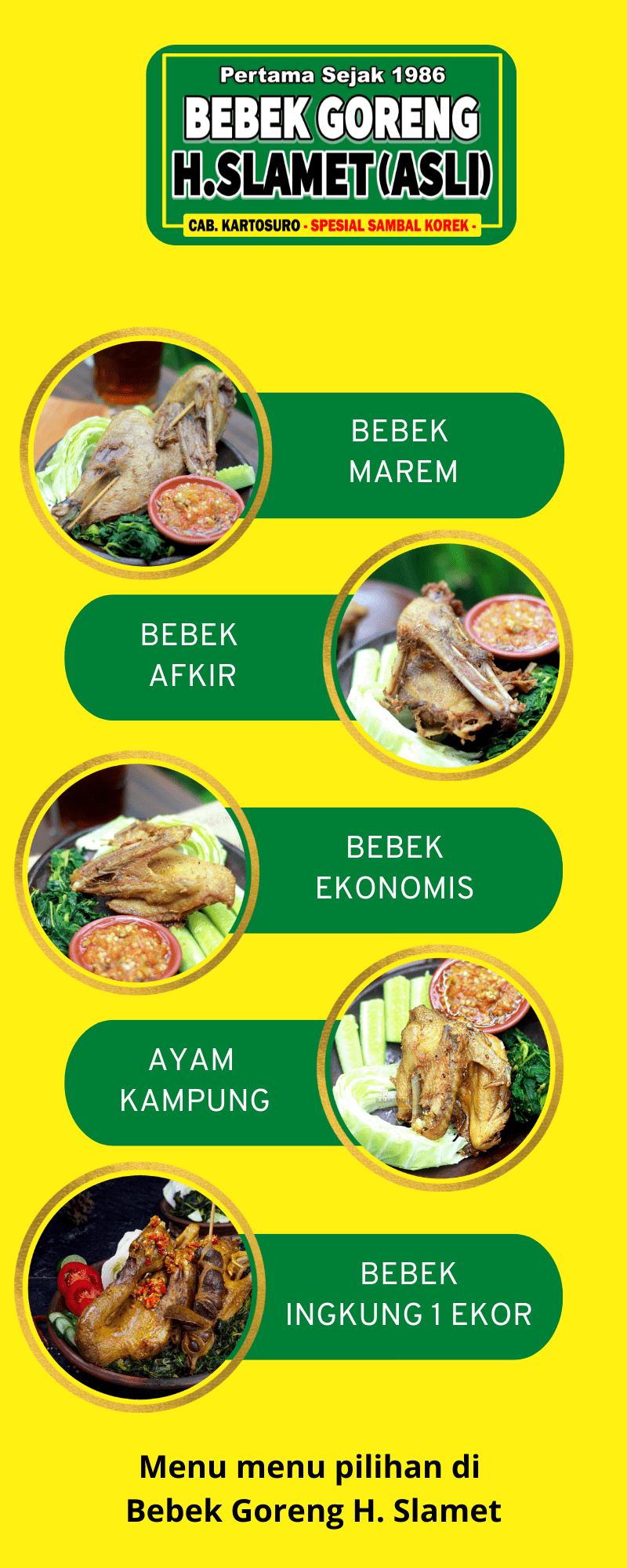 Bebek Goreng H.Slamet Purwokerto